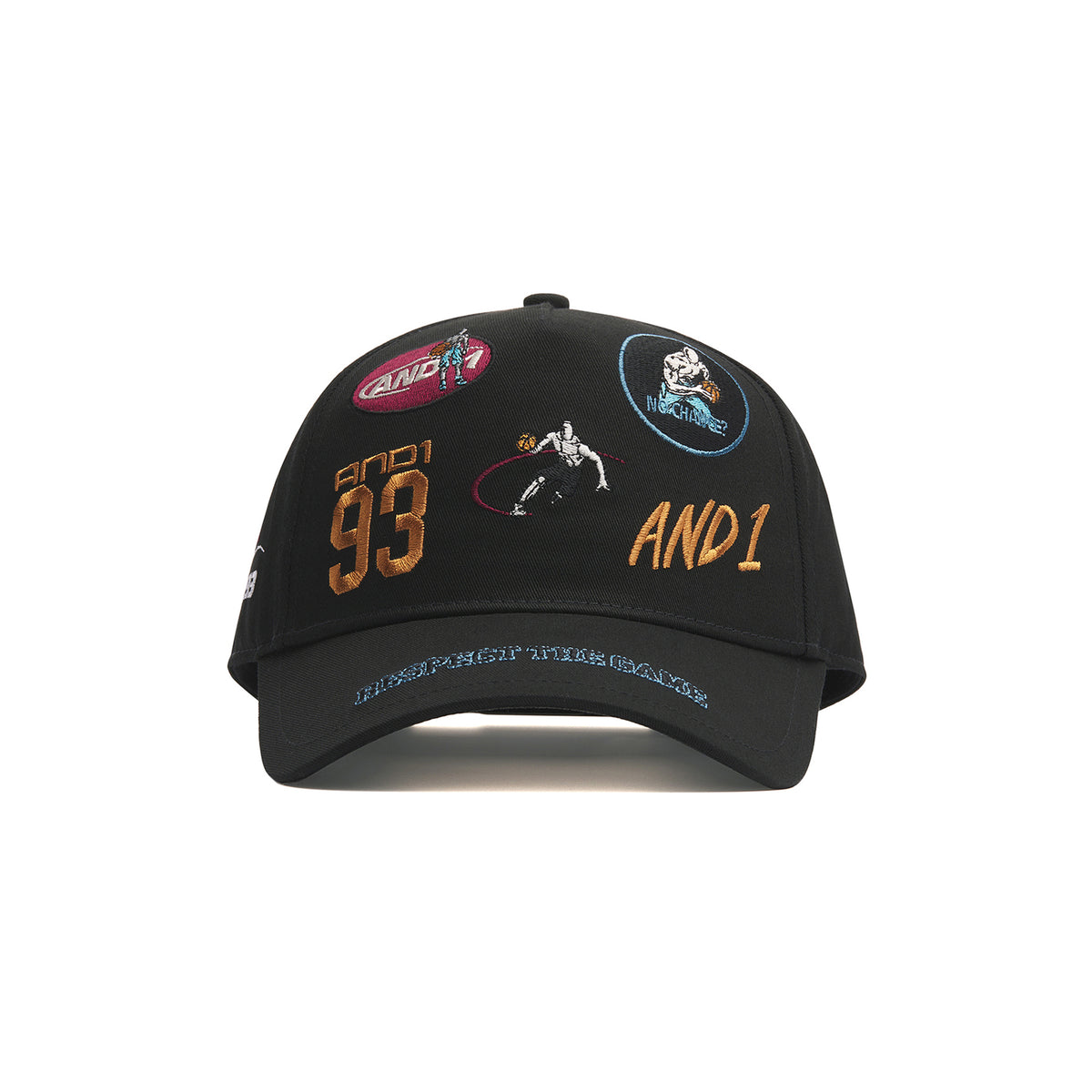 Unisex Respect The Game Multi Badge 5 Panel Golfer Hat - Black – And1 UK